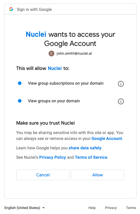 Apps - Identity Management - Google Workspace – Nuclei, Inc.