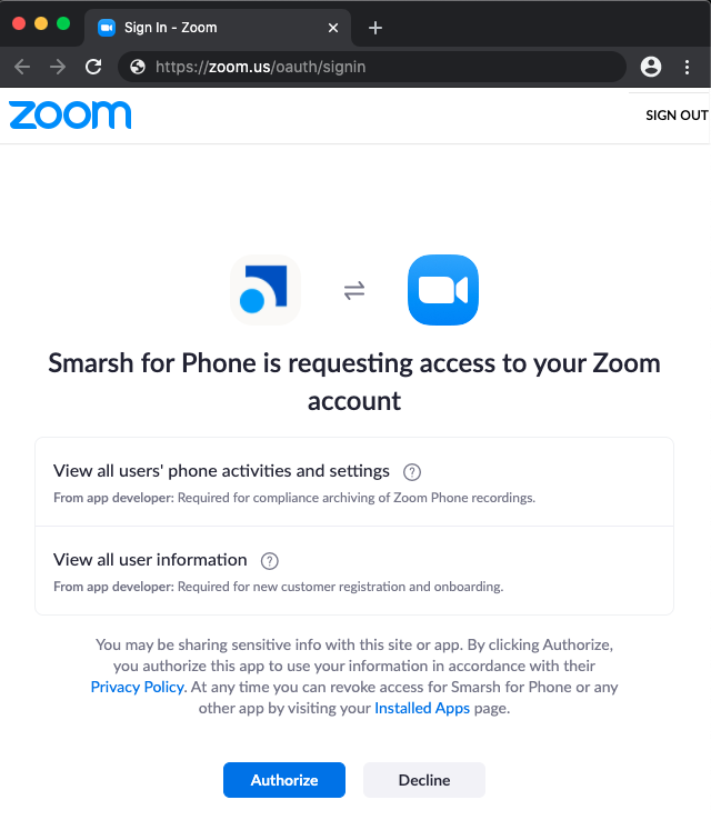 Compliance Archiving for Zoom Phone – Nuclei, Inc.